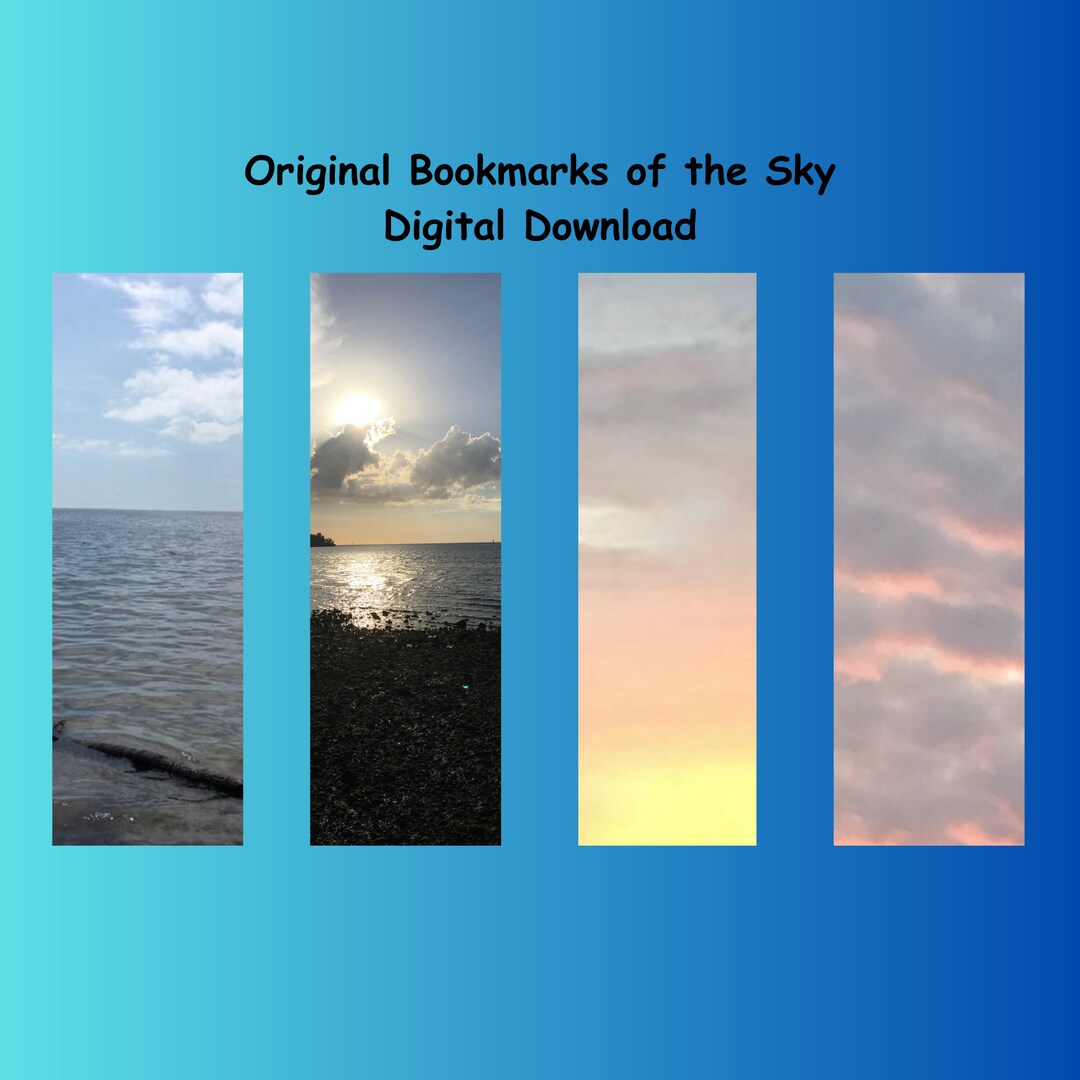Printable Sky Bookmarks digital Download - Etsy