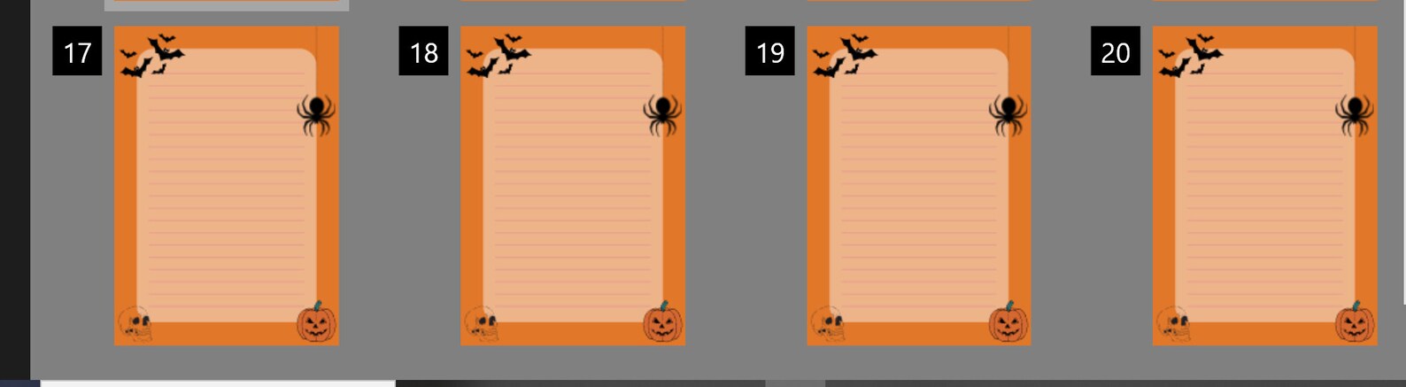 Printable Halloween Stationery Set, Writing Stationery, Orange and ...
