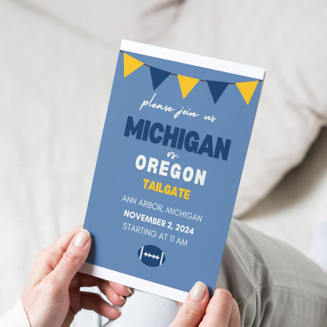 EDITABLE Football Tailgating Invitation, E-vite, College Football, NFL ...