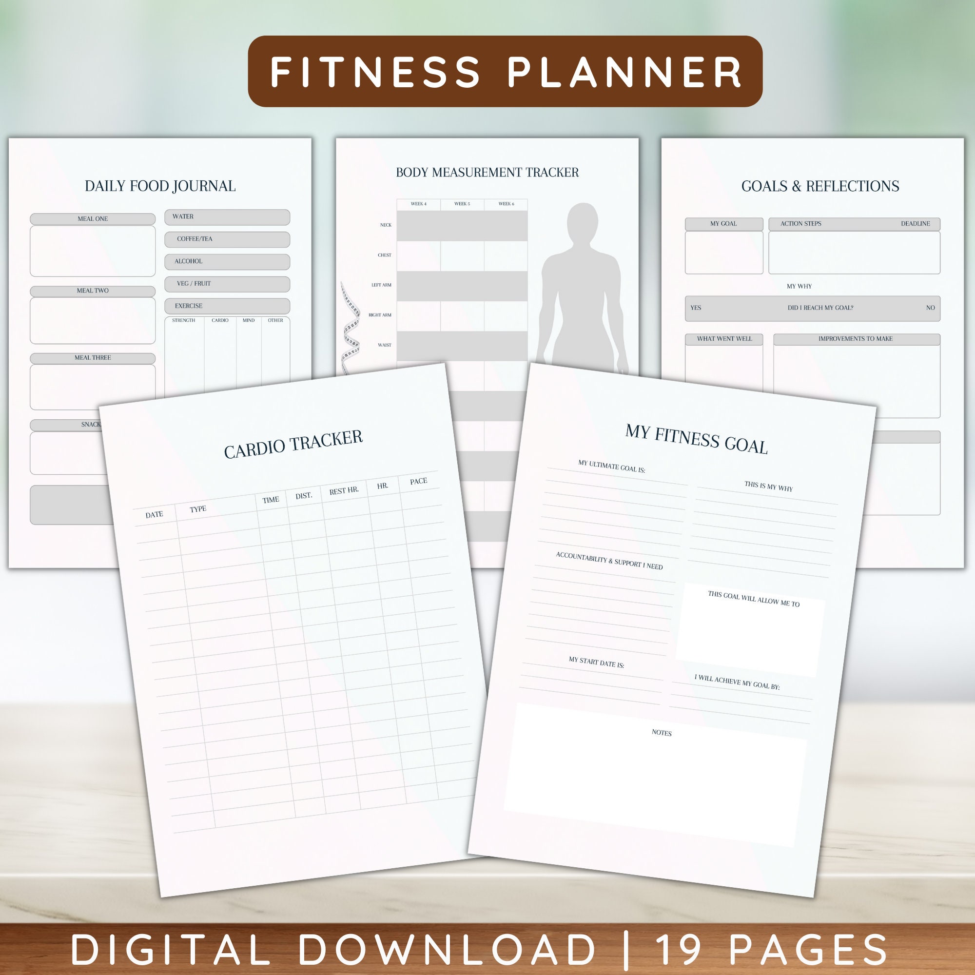 FLYYGIRL FITNESS PLANNER | Fitness Journal | Workout Journal | Workout ...