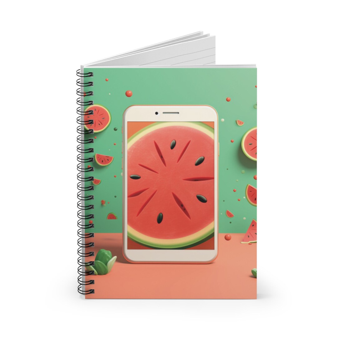 Spiral Notebook, Fruit Notebook, Watermelon Notebook, Spiral Notebook ...