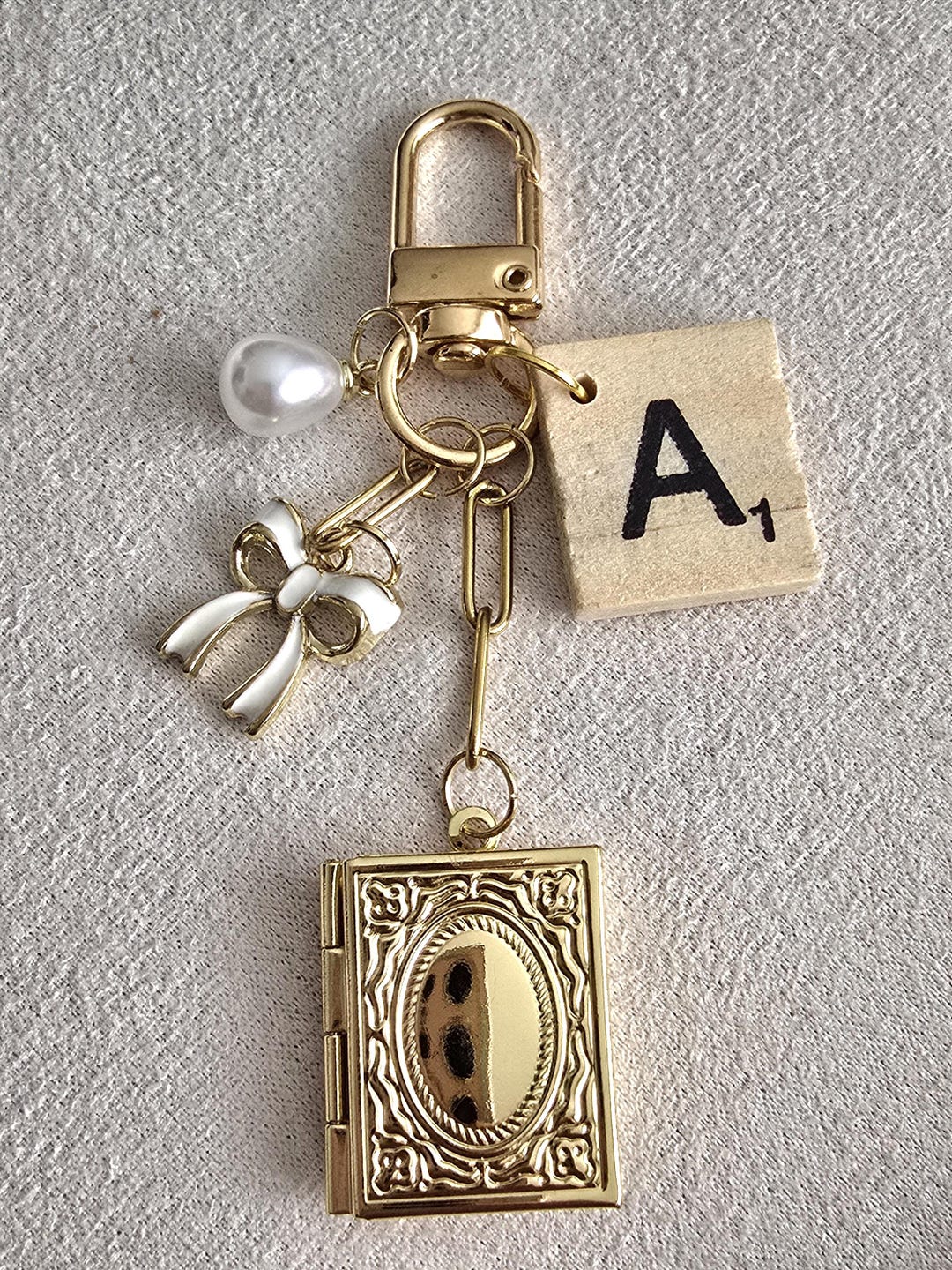 Make It Personal Wooden Letter Tile Charm, Scissor Dangle, Bag Charm ...