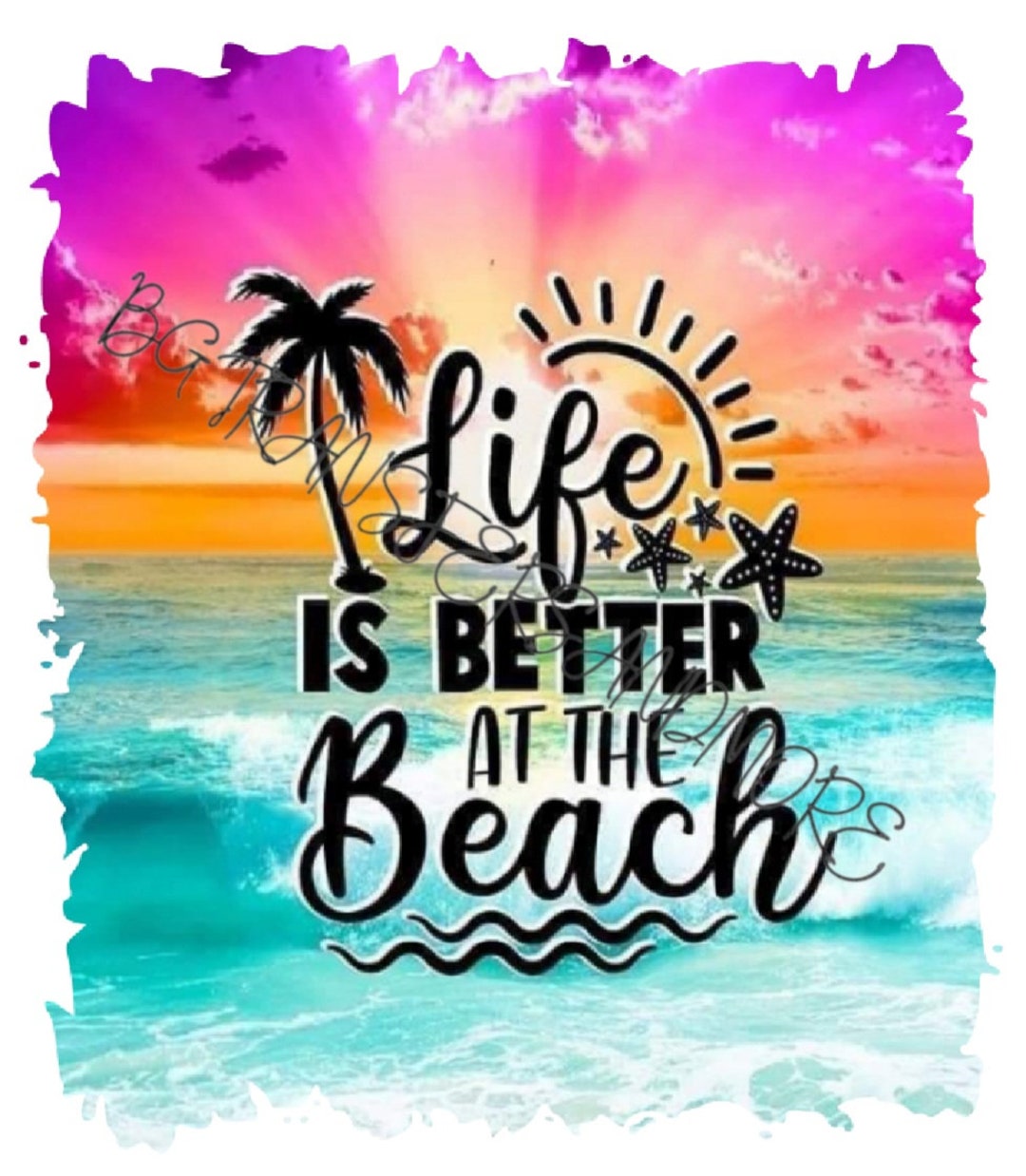 Beach Ready to Press Heat Transfer. - Etsy