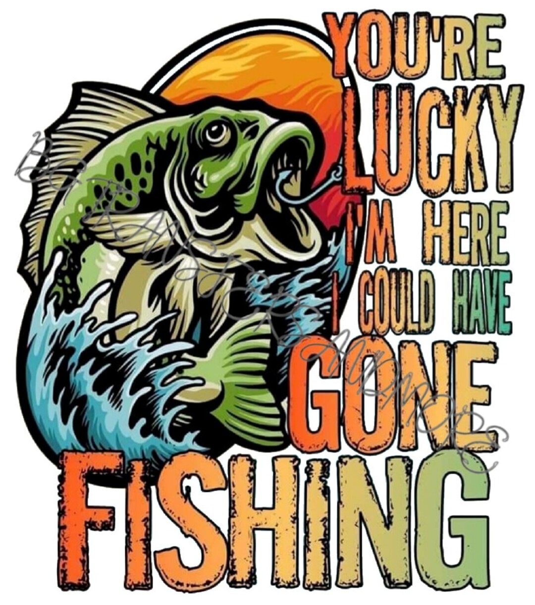 Lucky Fishing Ready to Press Heat Transfer. - Etsy