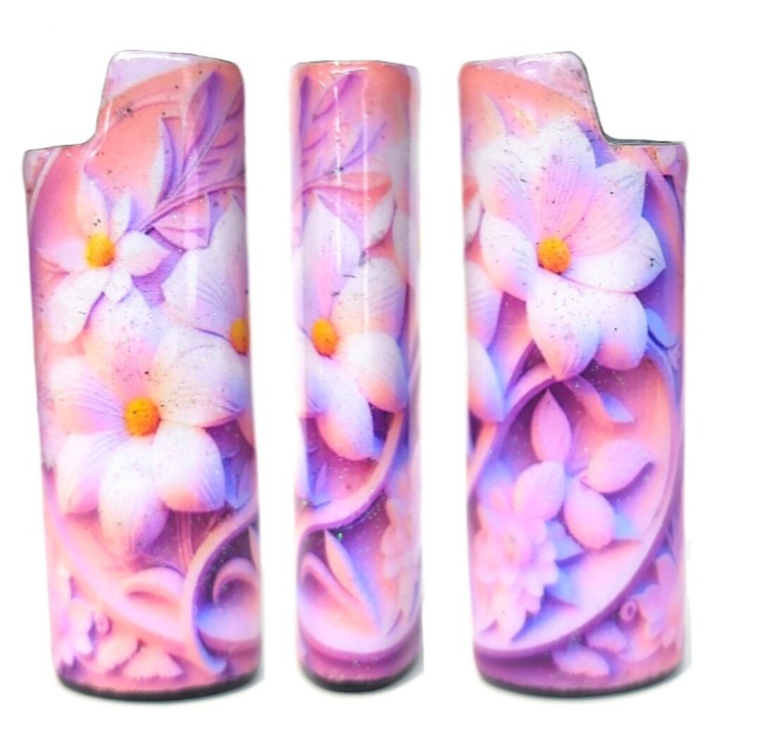Pink Flower Lighter Holder - Etsy