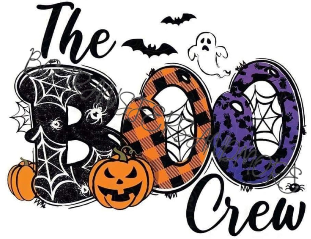 Boo Crew Halloween Ready to Press Heat Transfer. - Etsy