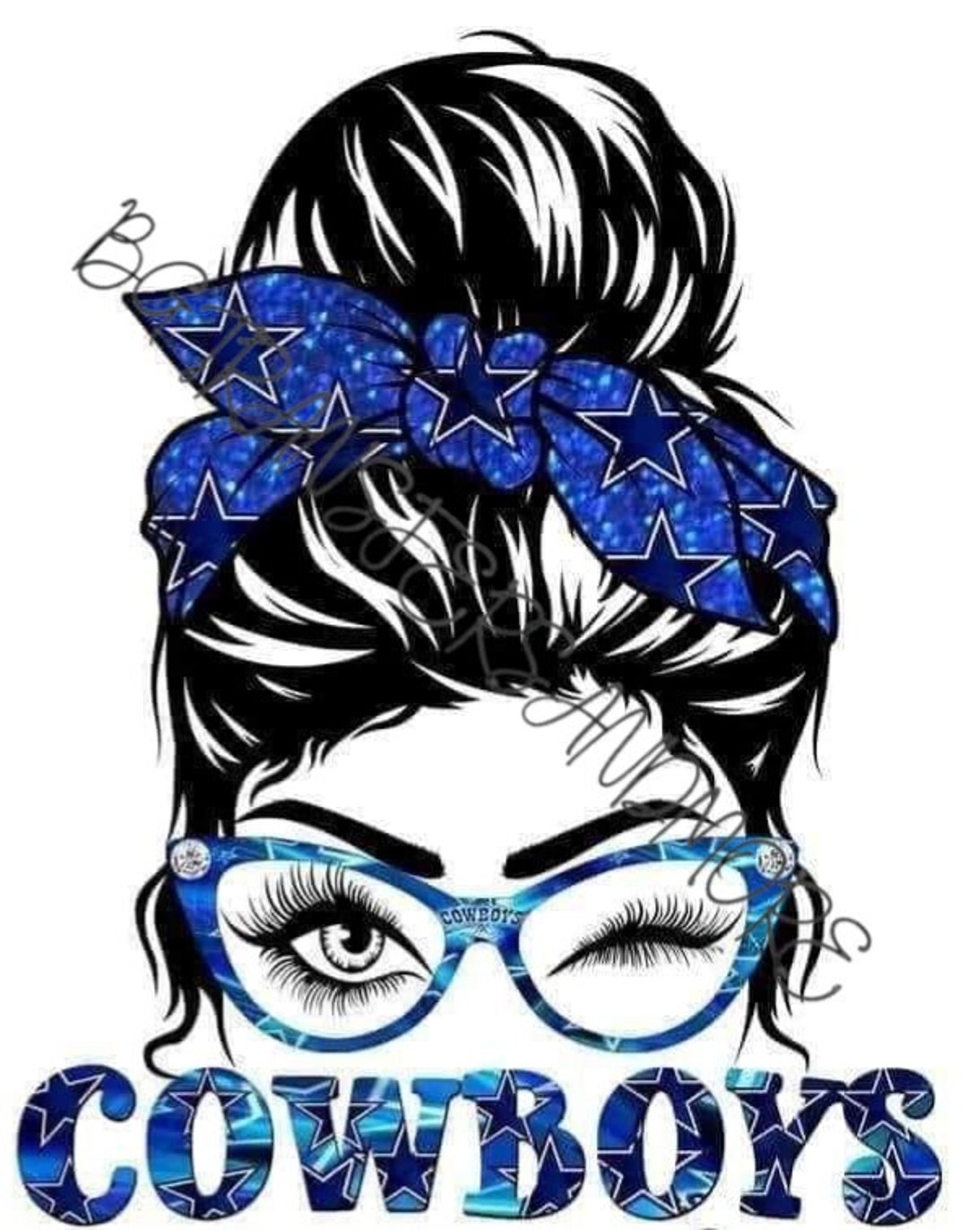 Football Messy Bun Ready to Press Heat Transfer. - Etsy