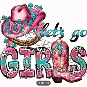 Western Let's Go Girls Ready to Press Heat Transfer. - Etsy