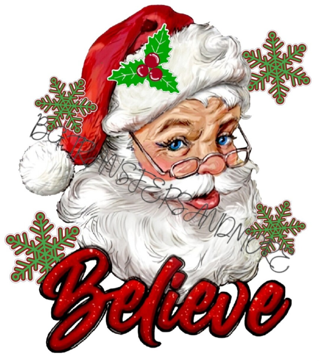 Santa Ready to Press Heat Transfer. - Etsy