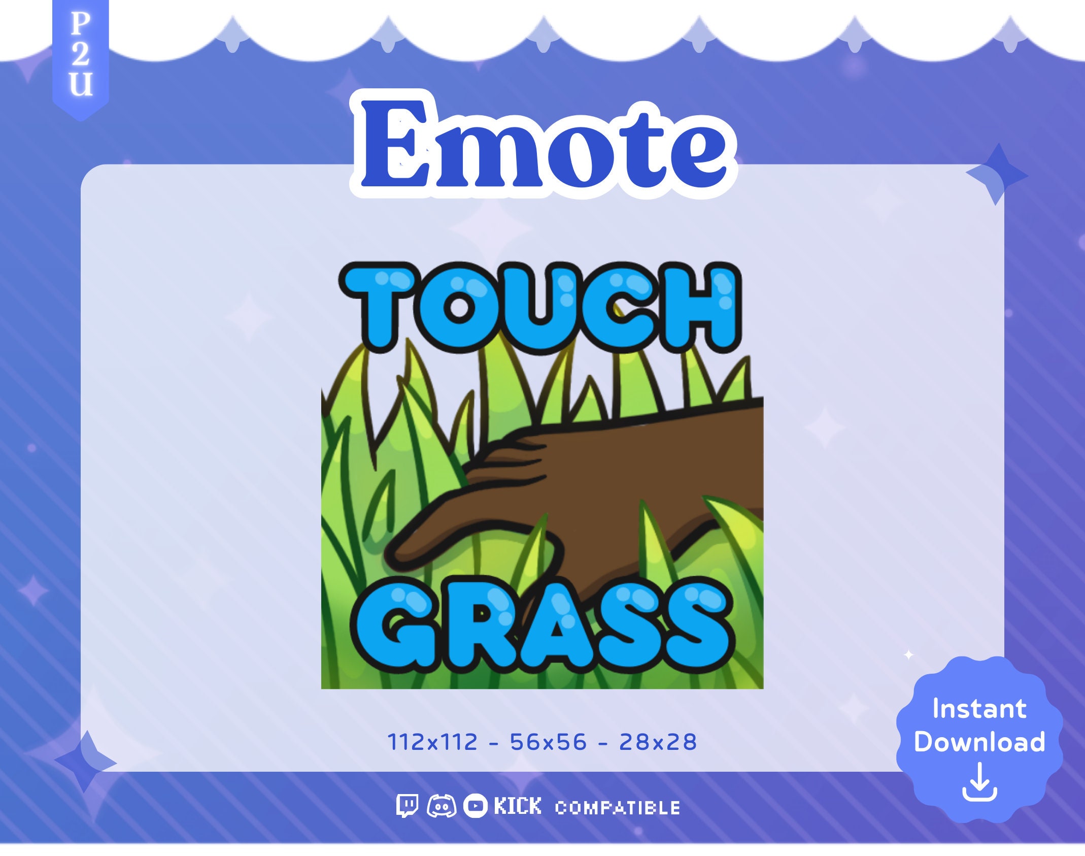 Touch Grass Emote Emote for Streaming Chat Emotes Twitter Discord ...