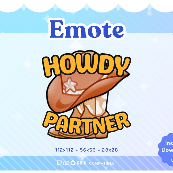 Cowgirl Emote Twitch - Etsy