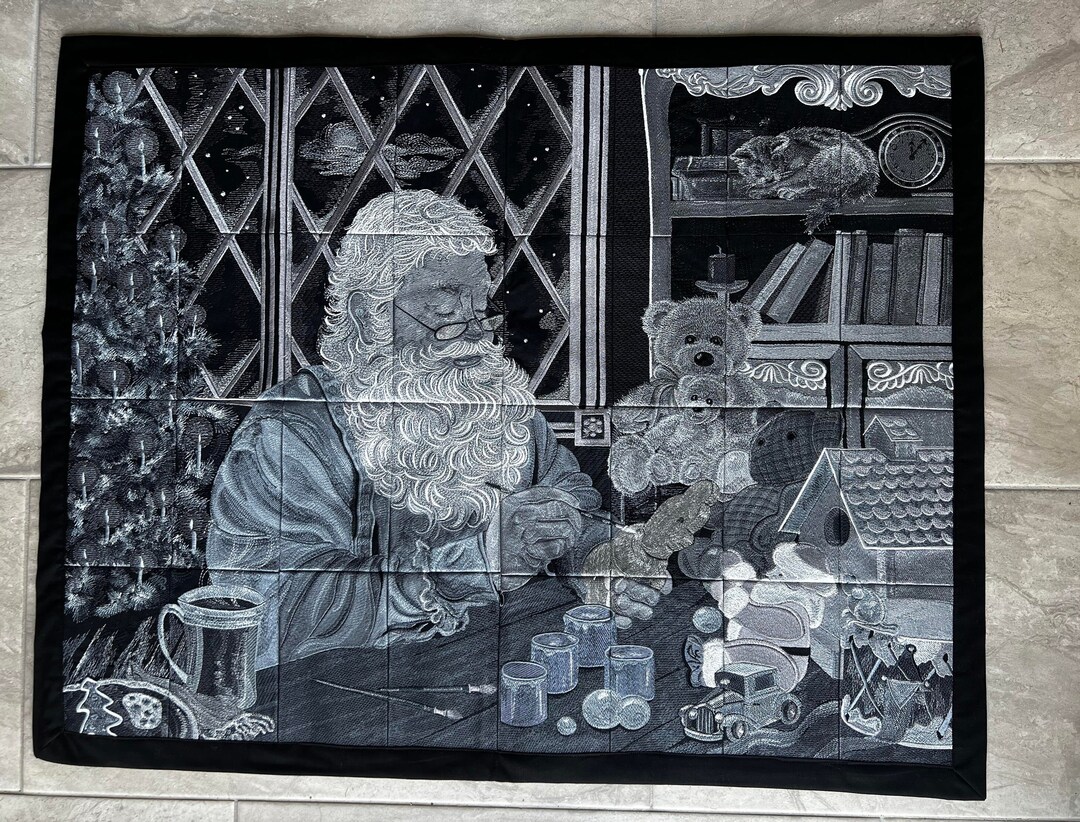 Santa's Workshop Tile Scene - Etsy