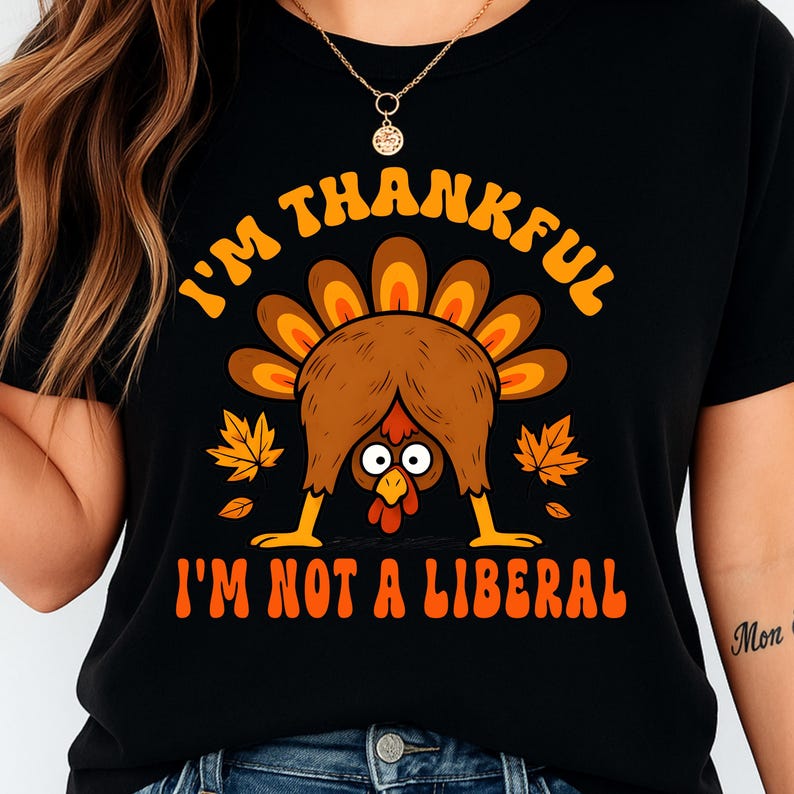 Vintage Retro Thankful Turkey PNG – Funny Conservative Joke ...