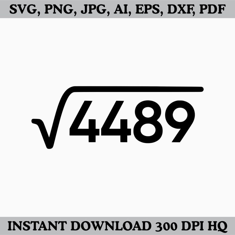 Square Root of 4489 Svg - Etsy