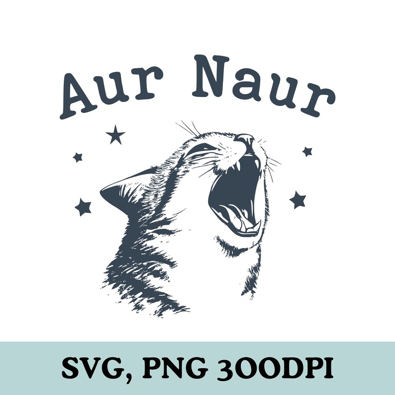 Aur Naur Cat Png, Svg - Etsy