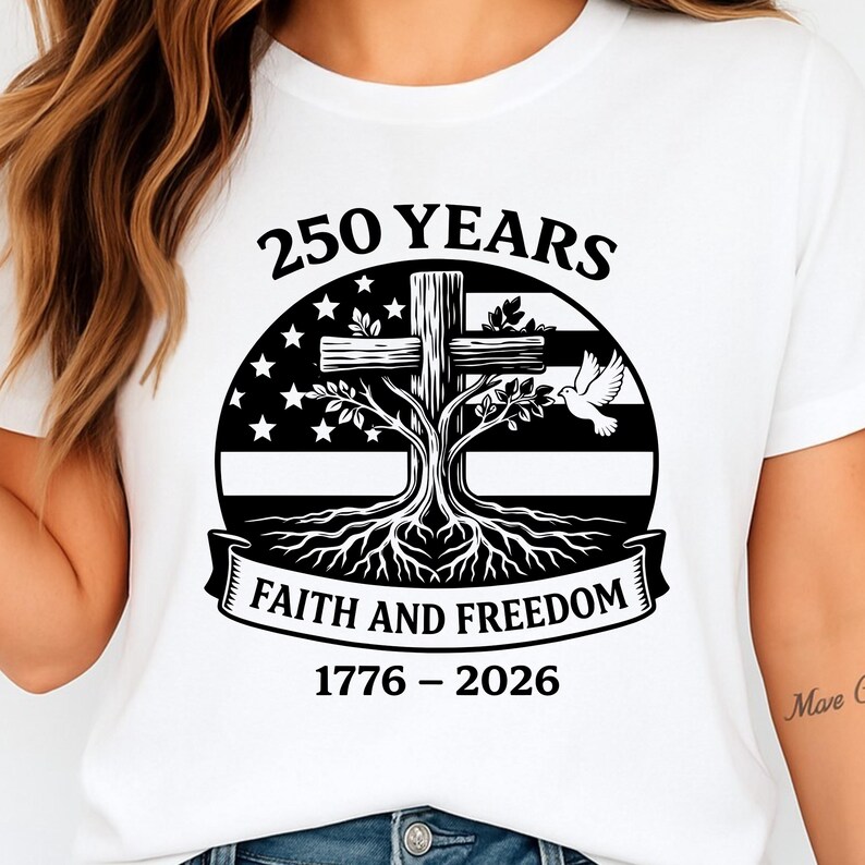 250 Years America Anniversary USA, Faith and Freedom Png, Svg, - Etsy