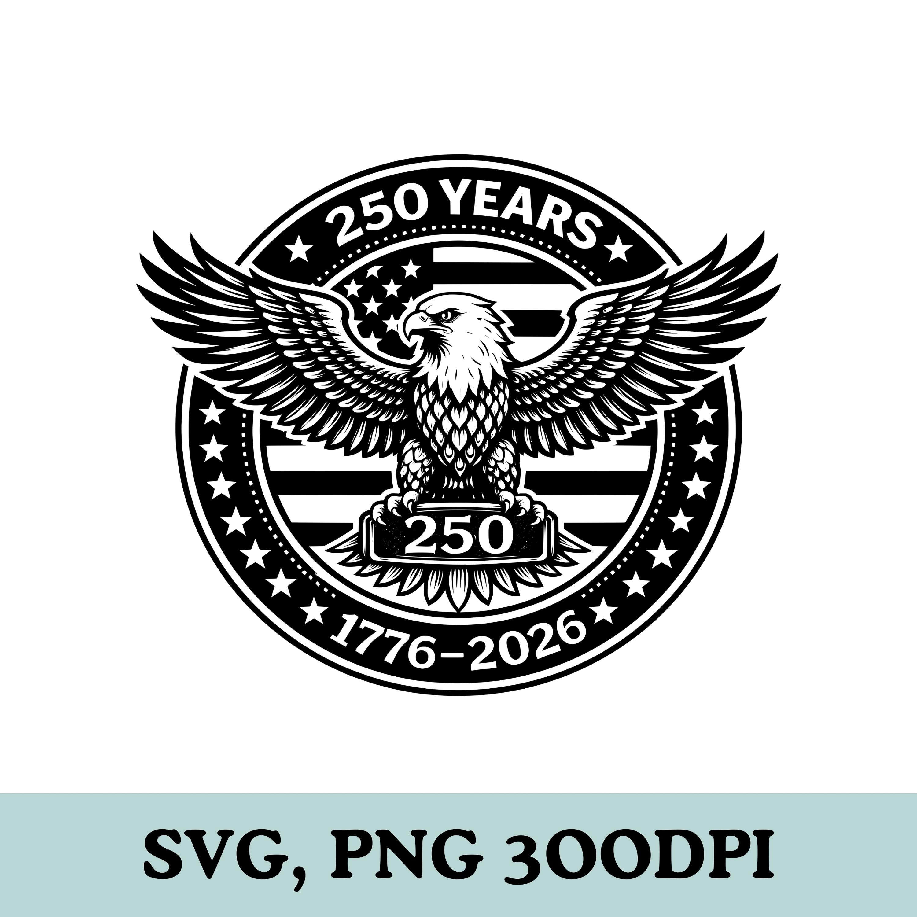 America 250th Anniversary USA Png, Svg - Etsy