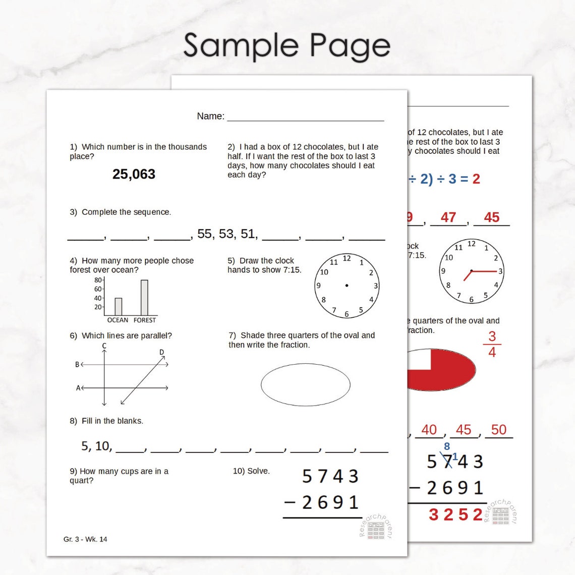 Third Grade Minimalist Math Homeschool Curriculum - Etsy