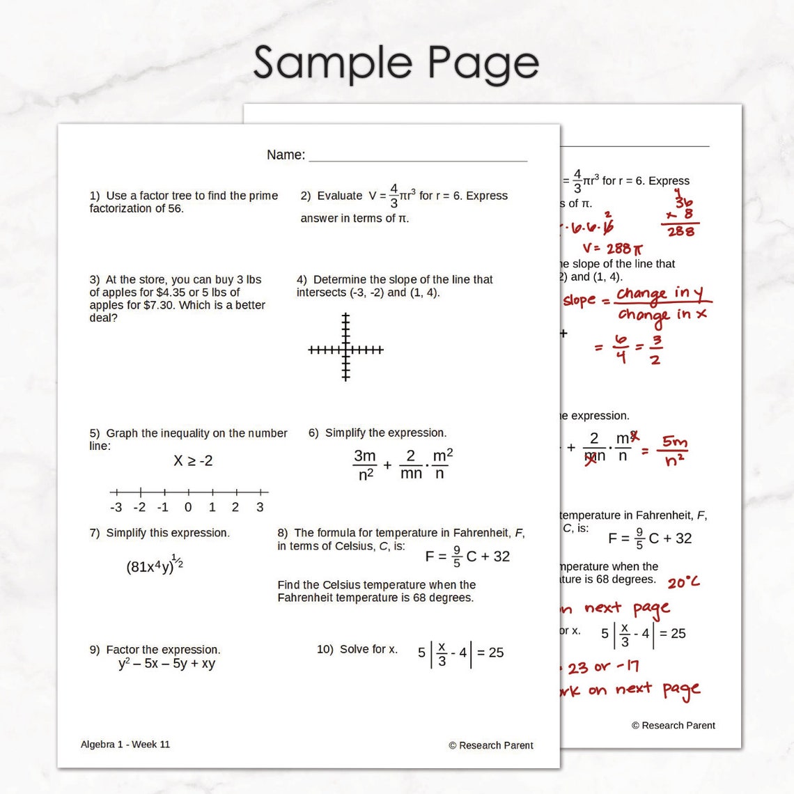 Algebra 1 Minimalist Math Homeschool Curriculum - Etsy