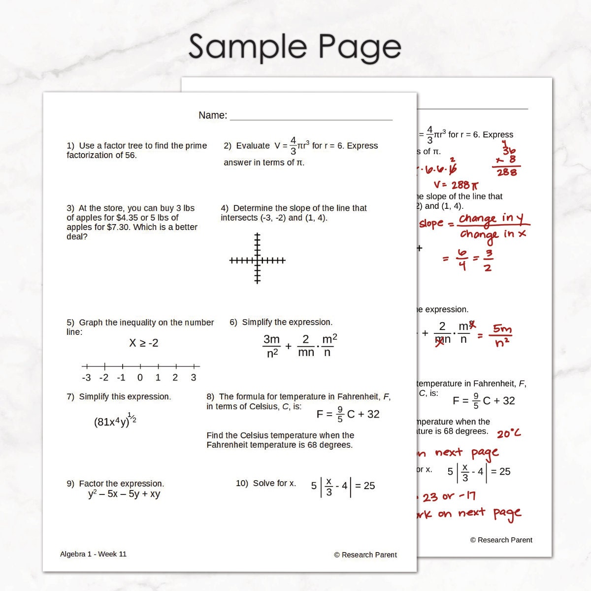 Algebra 1 Minimalist Math Homeschool Curriculum - Etsy