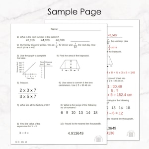 Sixth Grade Minimalist Math Homeschool Curriculum - Etsy
