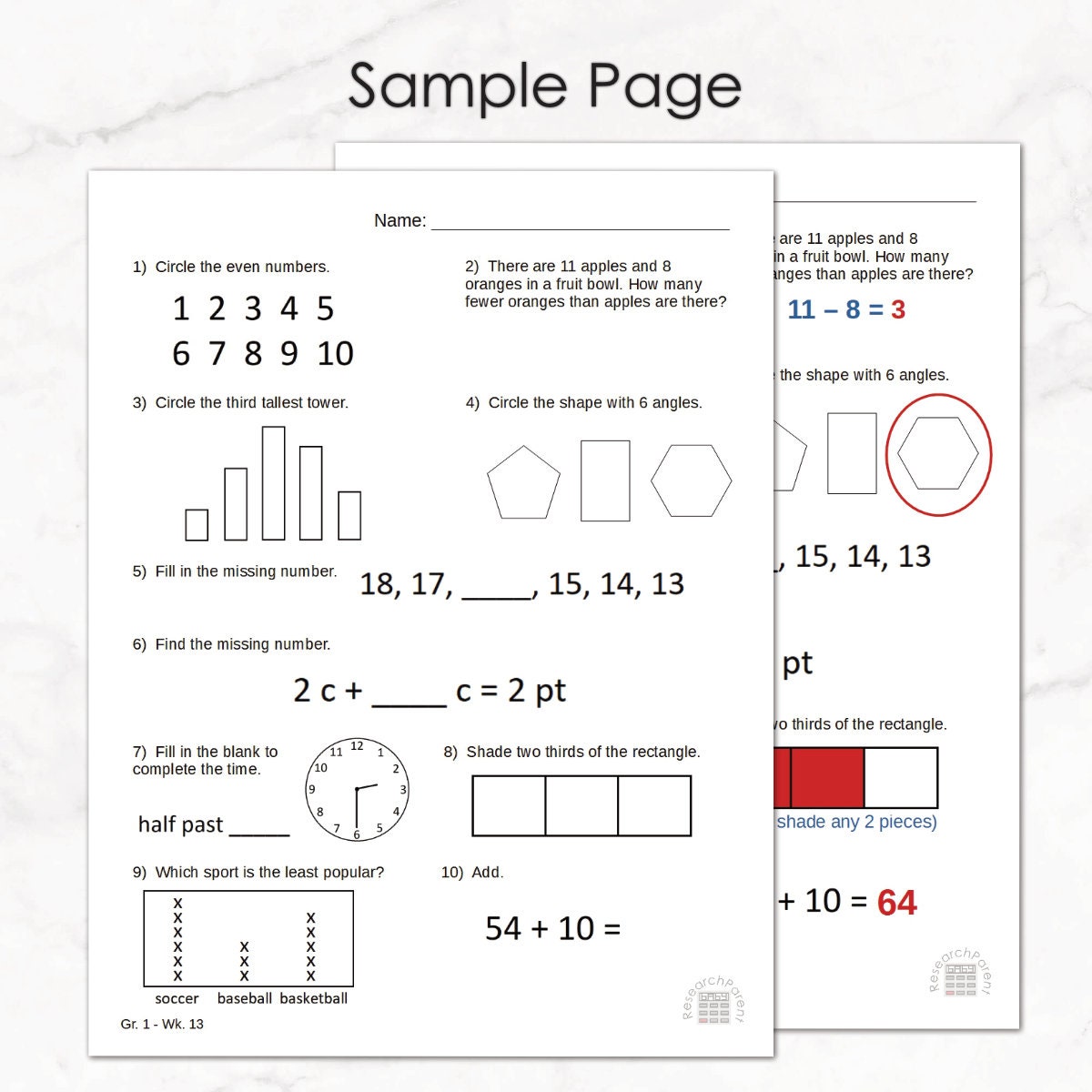 First Grade Minimalist Math Homeschool Curriculum - Etsy