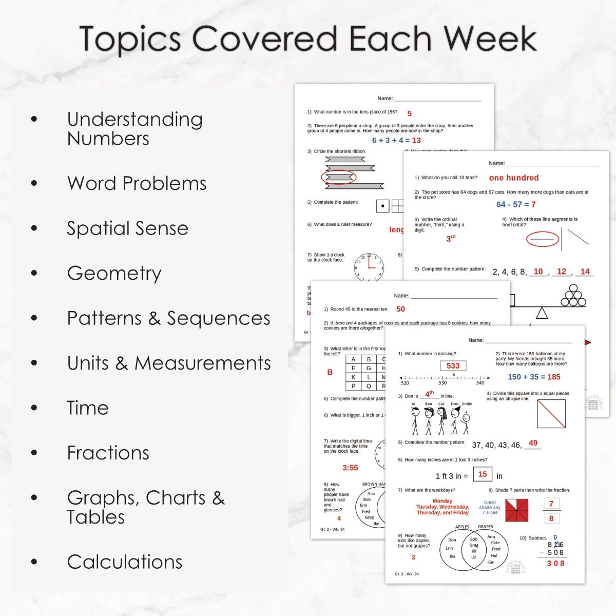 Second Grade Minimalist Math Homeschool Curriculum - Etsy