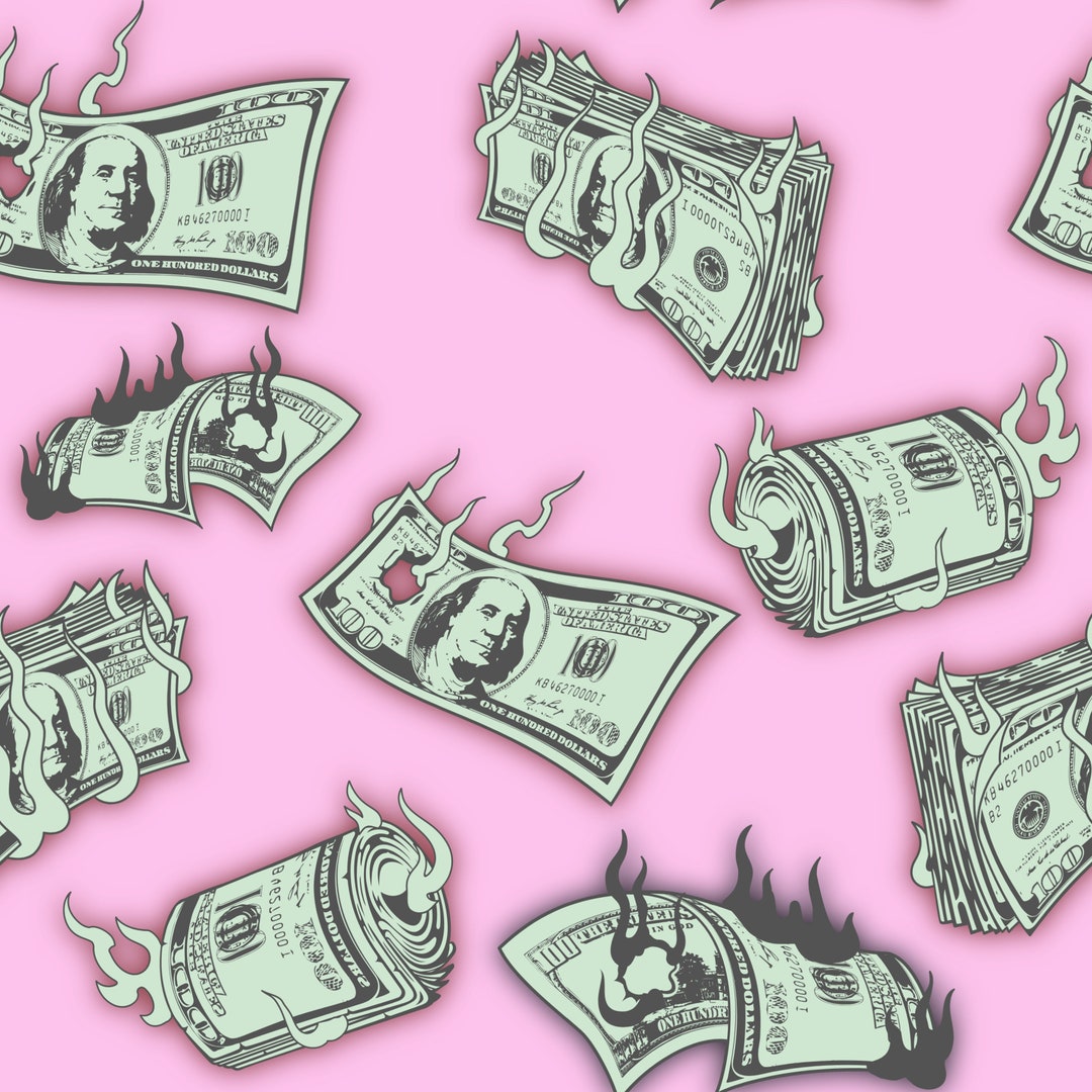 Money Y2k Clip Art, Y2k Pattern, Maximalist Decor, Pink Decor - Etsy