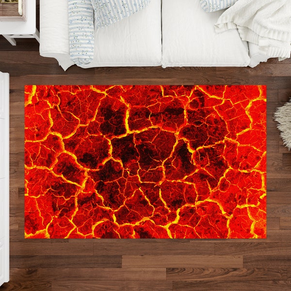 The Floor is Lava Rug - Etsy