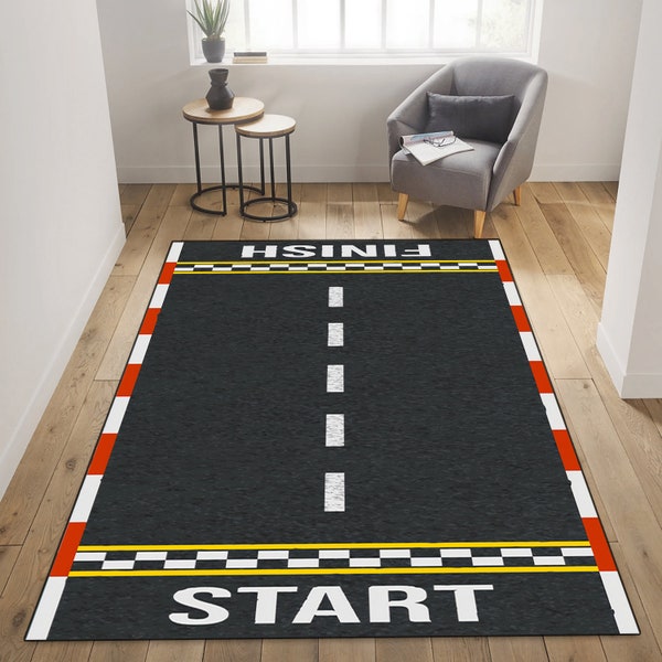 Race Track Rug - Etsy