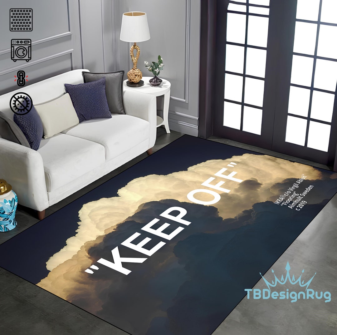 Keep Off Keep off Cloud Rug Mushroom Cloud Keepoff Pattern - Etsy