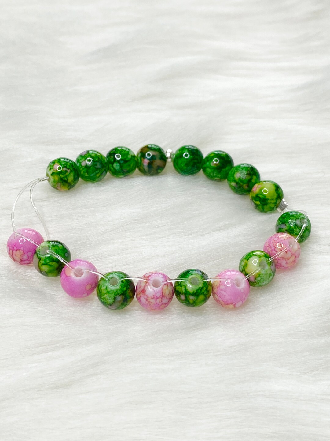 Golf Stroke Counter Bracelet - Pink and Green Speckled - Etsy