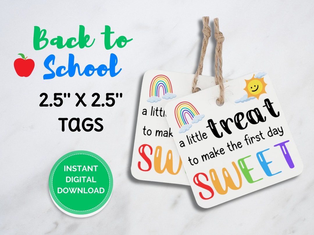 First Day of School Gift Tag, Back to School Cookie Card, Student ...