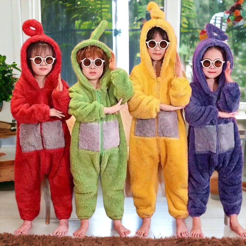 Teletubbies Pajama Jumpsuit Halloween Costume Handmade - Etsy