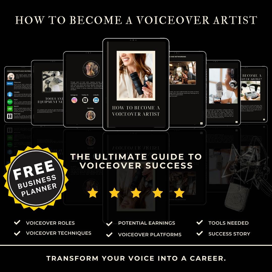 Complete Guide to Voiceover Artist Freelance Side Hustle | Complete Career Launch Strategy ...