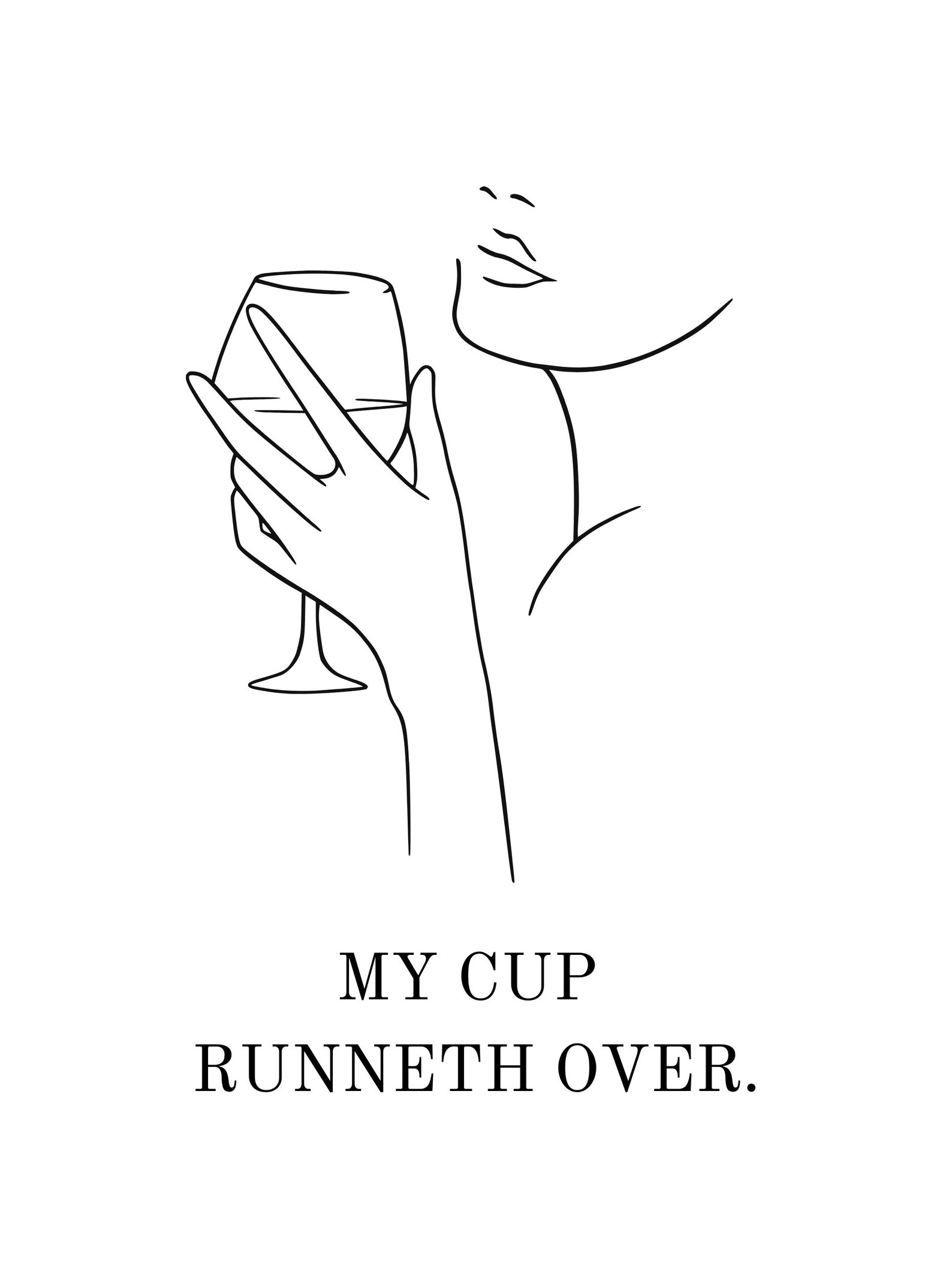 My Cup Runneth Over Digital Wall Art Download - Etsy