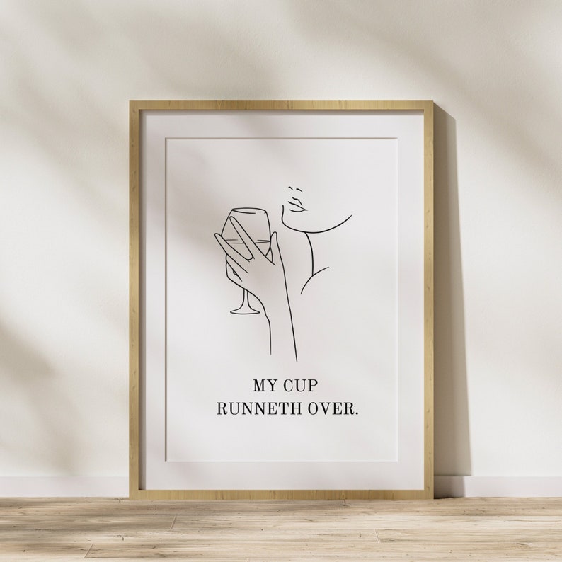 My Cup Runneth Over Digital Wall Art Download - Etsy