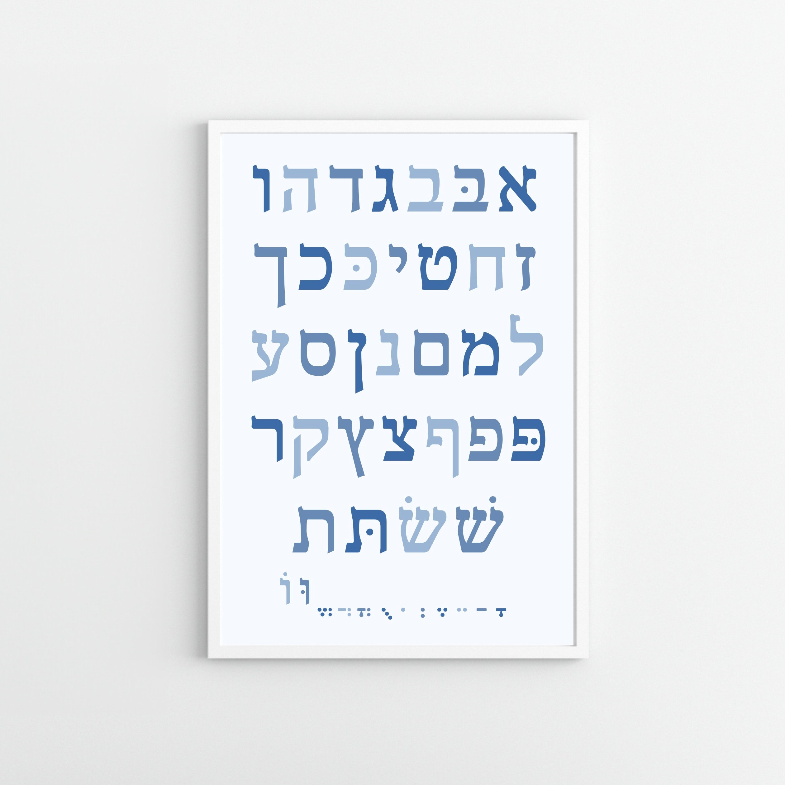 Aleph Bet Poster, Hebrew Aleph Bet Chart, Aleph Bet Nursery Sign ...