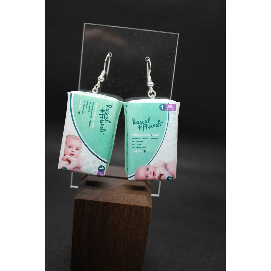 Mini Brands/ Rascal & Friends Diaper Earrings - Etsy