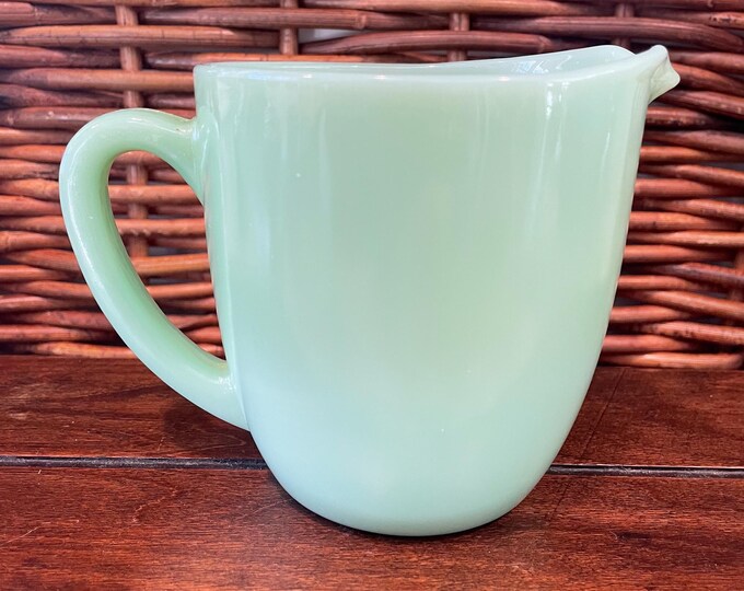Vintage Fire King Jadeite Milk Pitcher - Etsy