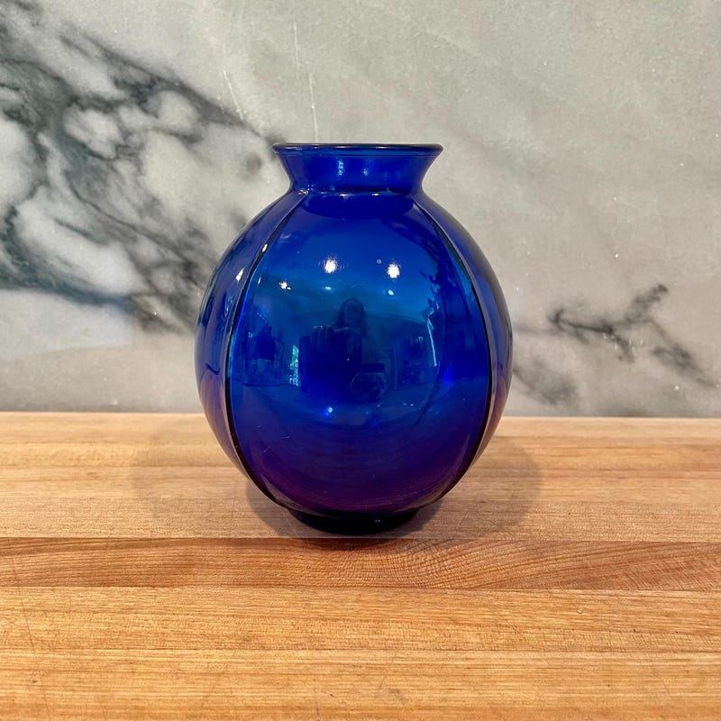 Midcentury Round Vase - Etsy