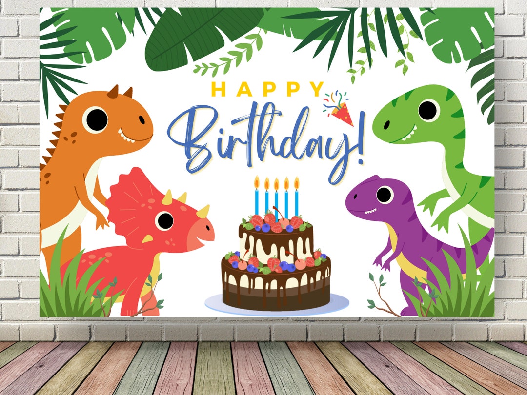 Dinosaur Backdrop, Dinosaur Backdrop Birthday, Photo Booth Backdrop ...