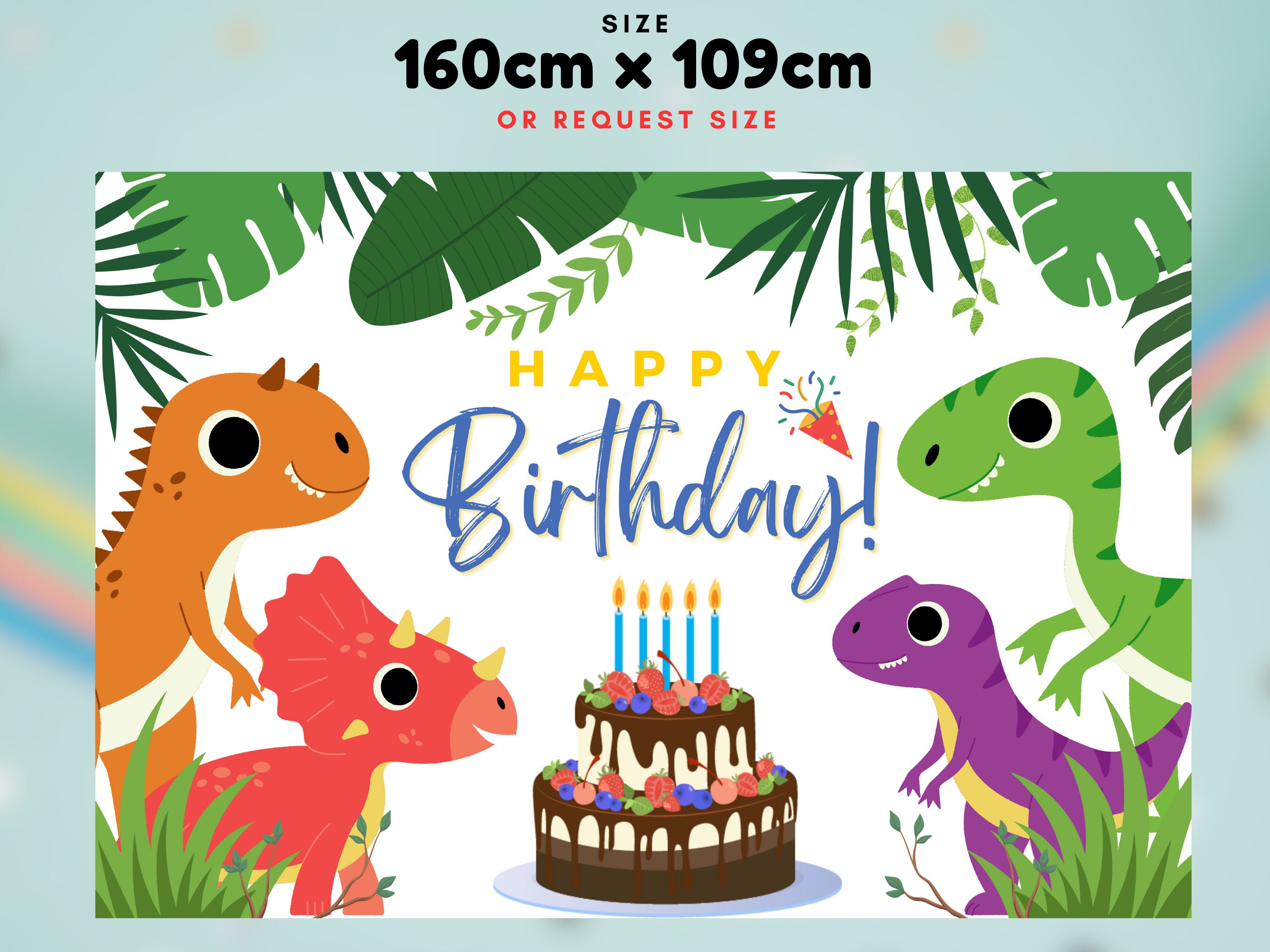 Dinosaur Backdrop, Dinosaur Backdrop Birthday, Photo Booth Backdrop ...