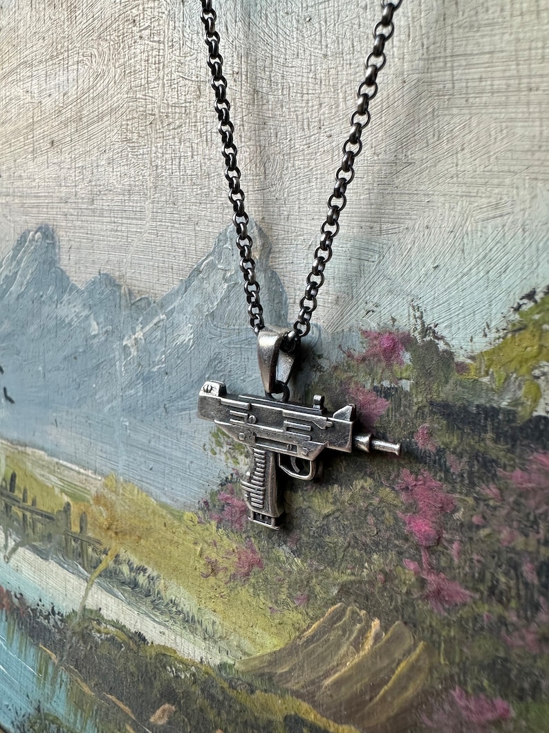 Customized Uzi Gun Pendant Uzi Necklace for Streetwear - Etsy