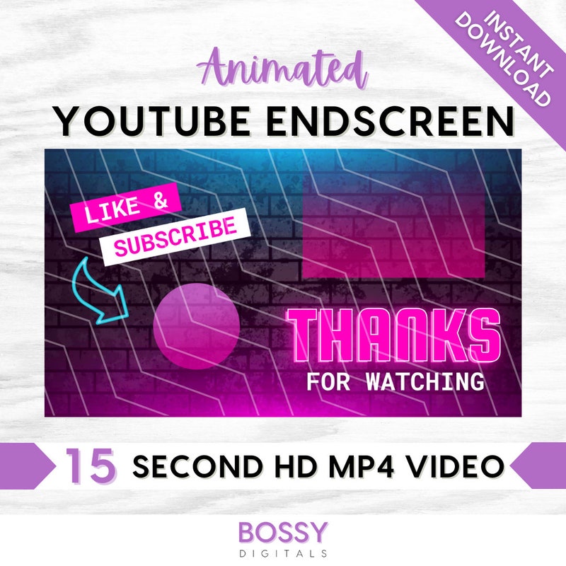 Youtube End Screen - Etsy