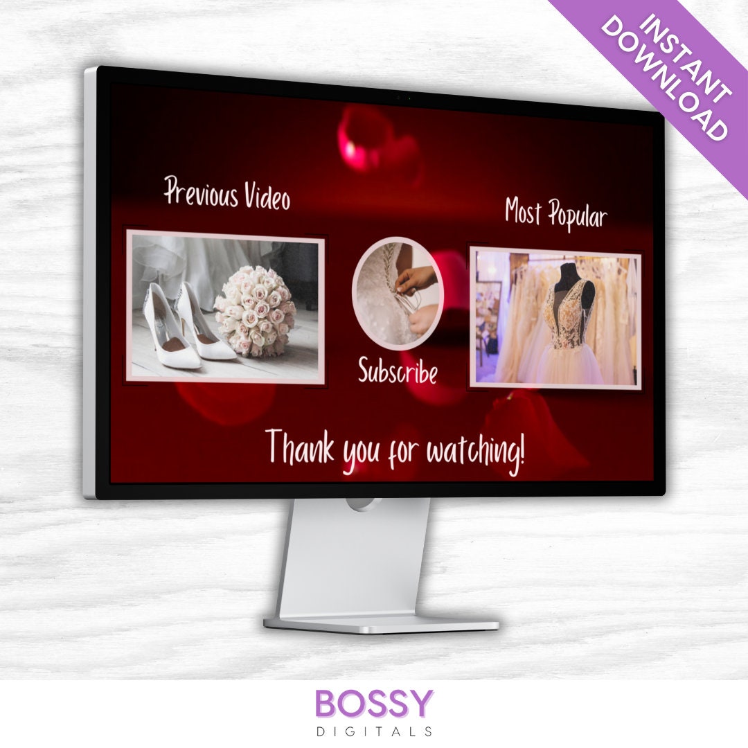 Animated Falling Rose Petals Youtube End Screen, Outro, Instant ...