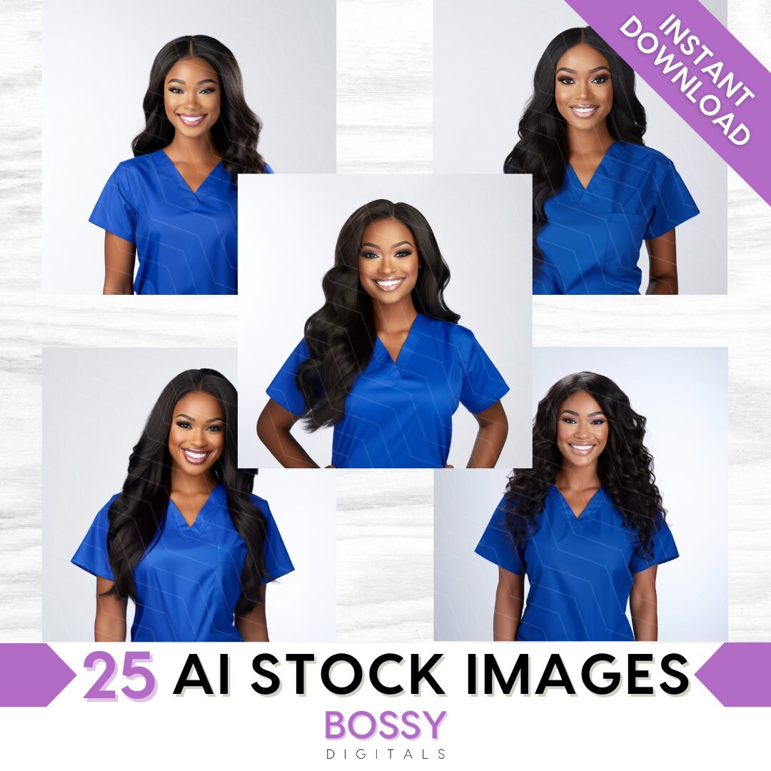 25 Scrub AI Stock Photos Bundle, Model Stock Images, Medical ...