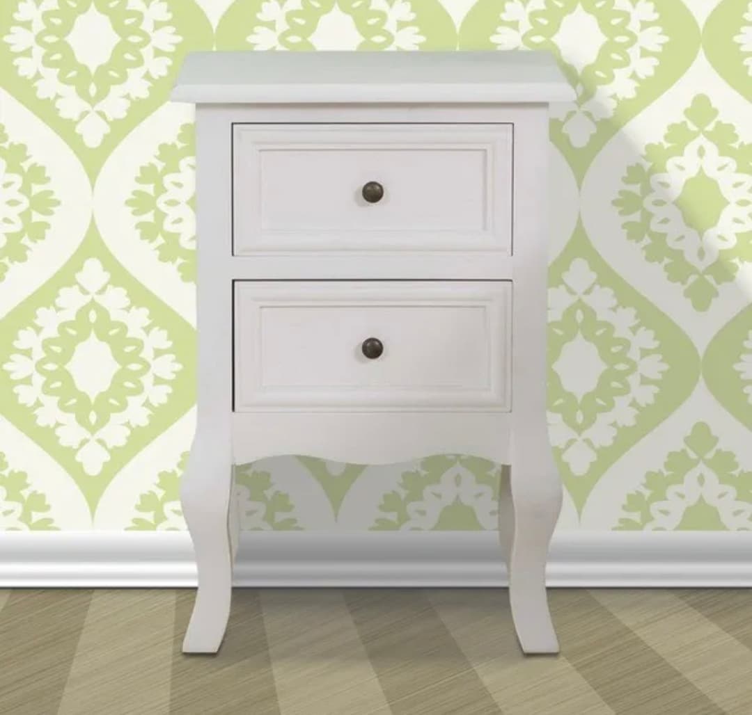 Bedside Table Pair White Bedroom Unit With 2 Drawrs - Etsy