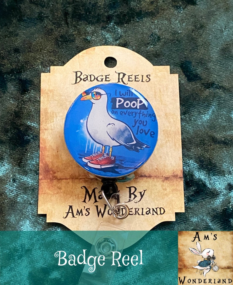 Seagull Poop Badge Reels - Etsy