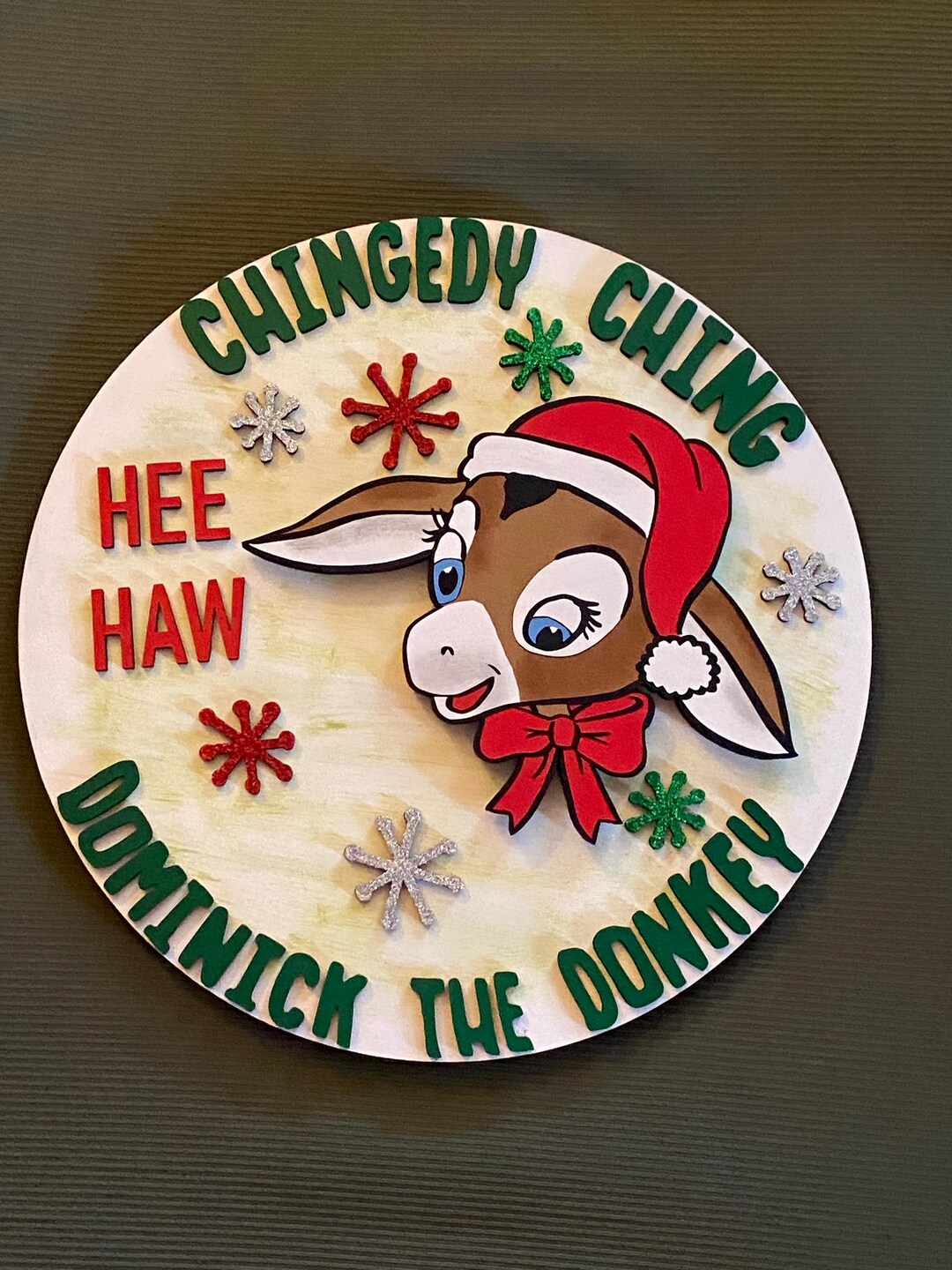 Christmas Donkey Light up Door Hanger - Etsy